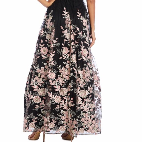 Morgan & Co. | Dresses | Morgan Co Floral Embroidered Aline Prom Dress ...
